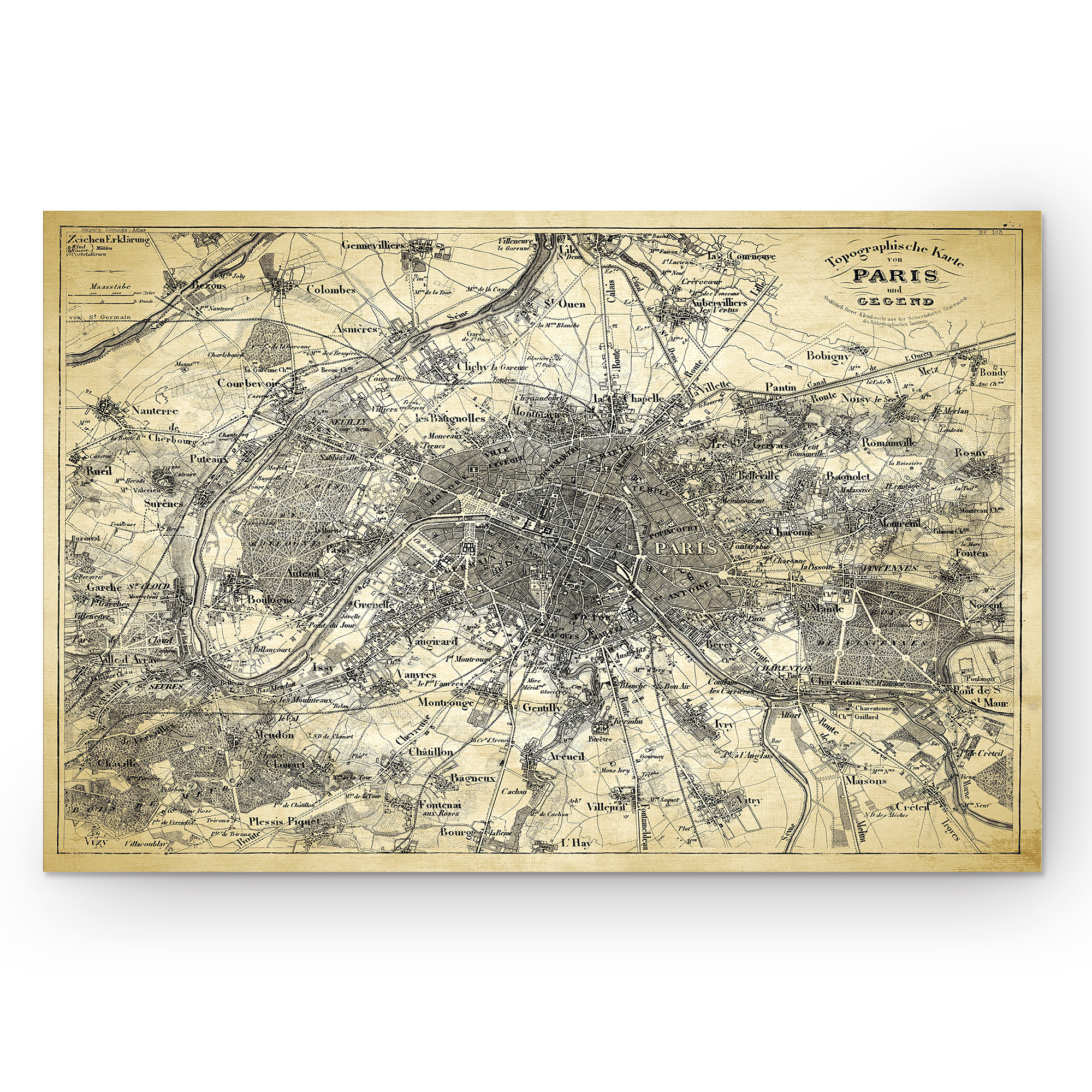 Wexford Home Paris Sketch Map II - Graphic Art Print on Canvas | Wayfair